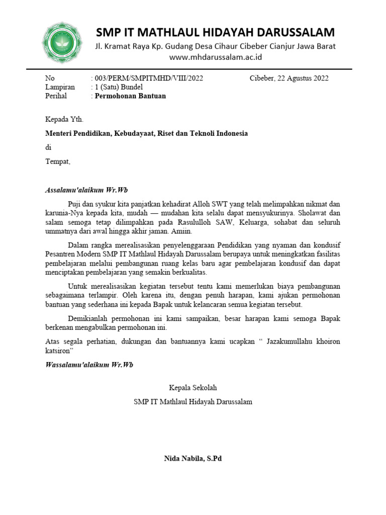 Surat Permohonan | PDF | Ilmu Sosial | Kesehatan Holistik