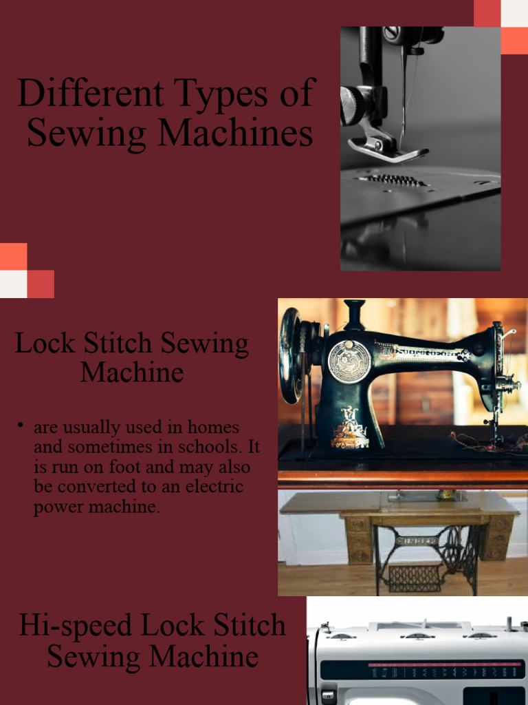 Types of Sewing Machines Explained | PDF