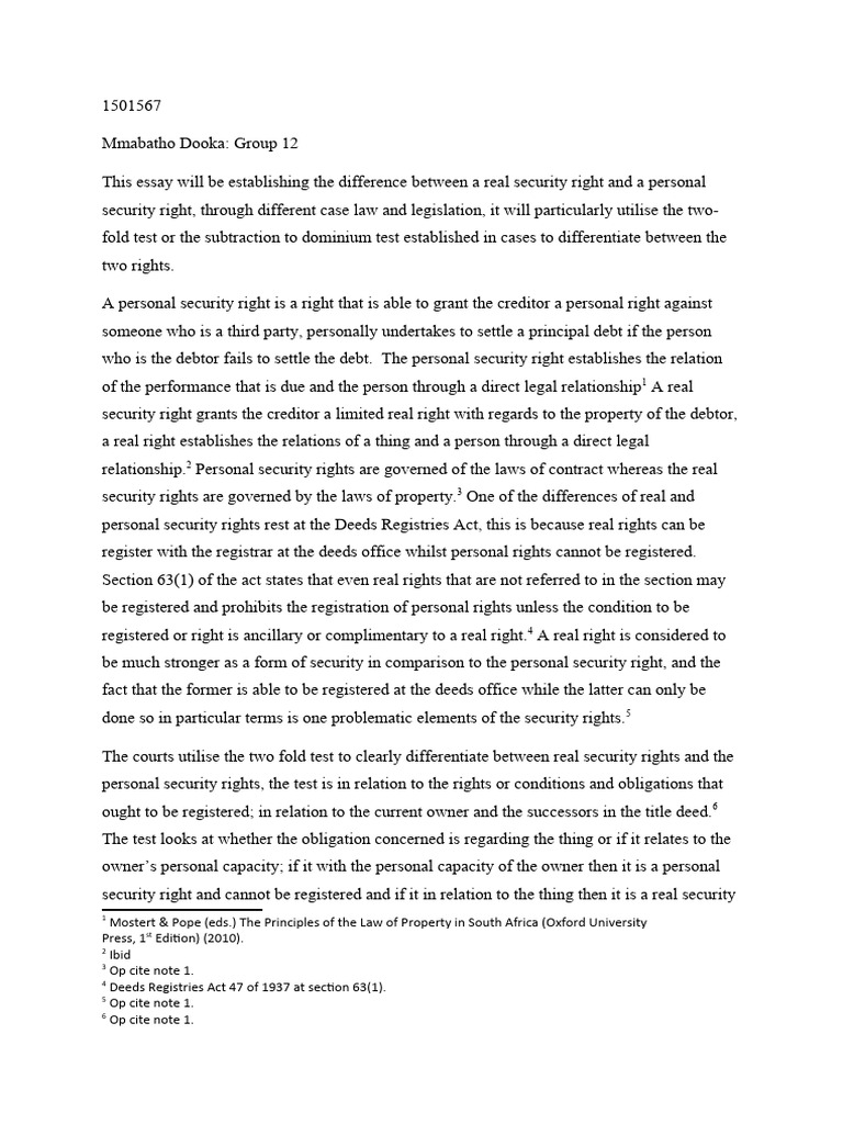 Property Law Tutorial | PDF | Property | Deed