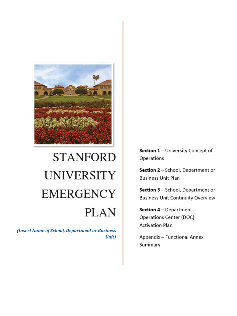 University Emergency Plan Template | PDF | Emergency | Emergency Management