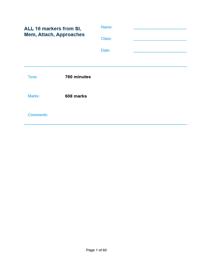 ALL 16 Marks SI Attach Mem Approach 2024 | PDF | Conformity | Obedience (Human Behavior)