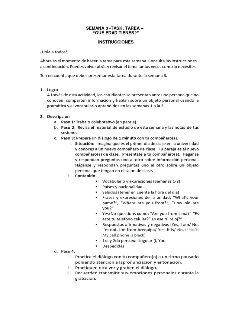 Instructions in Spanish | Descargar gratis PDF | Lingüística