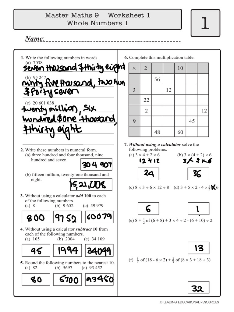 Year 9 Maths Worksheets | PDF | Interest | Speed