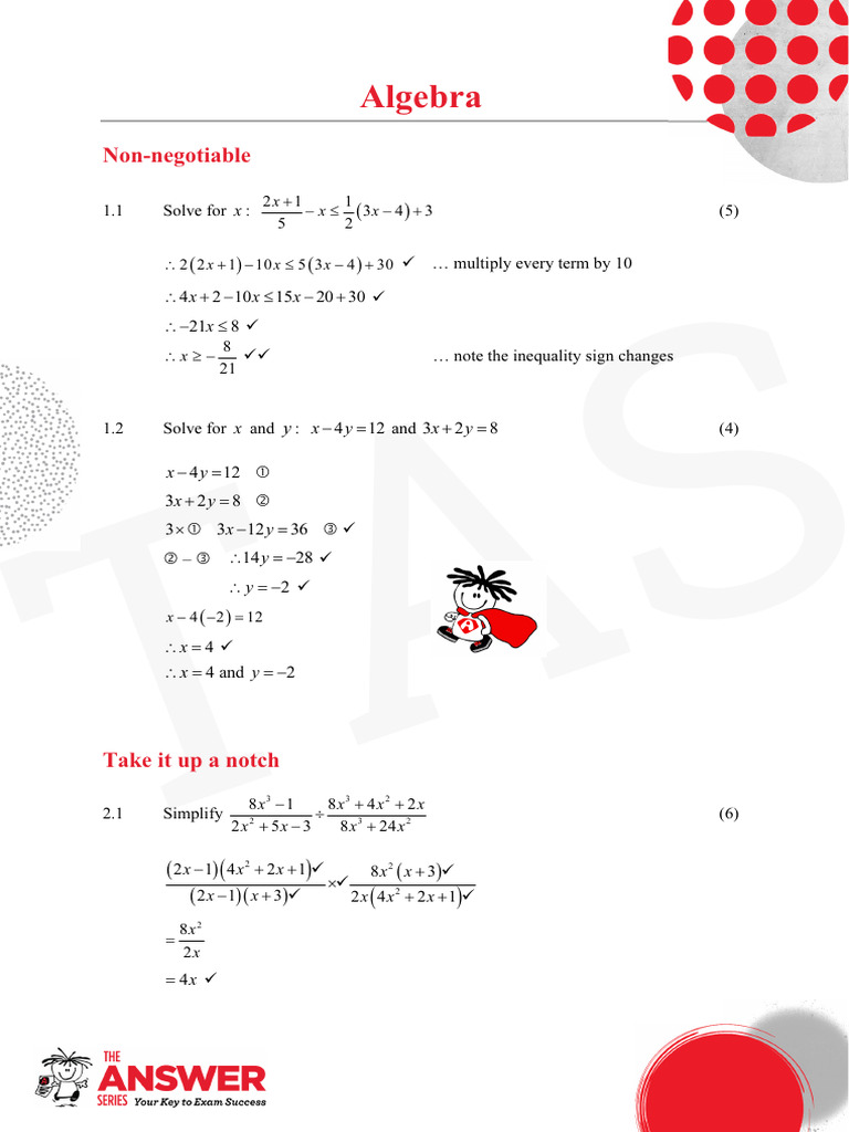 The-Answer-Series-TAS_Grade-10-Maths-Revision-Solutions | PDF | Applied Mathematics ...