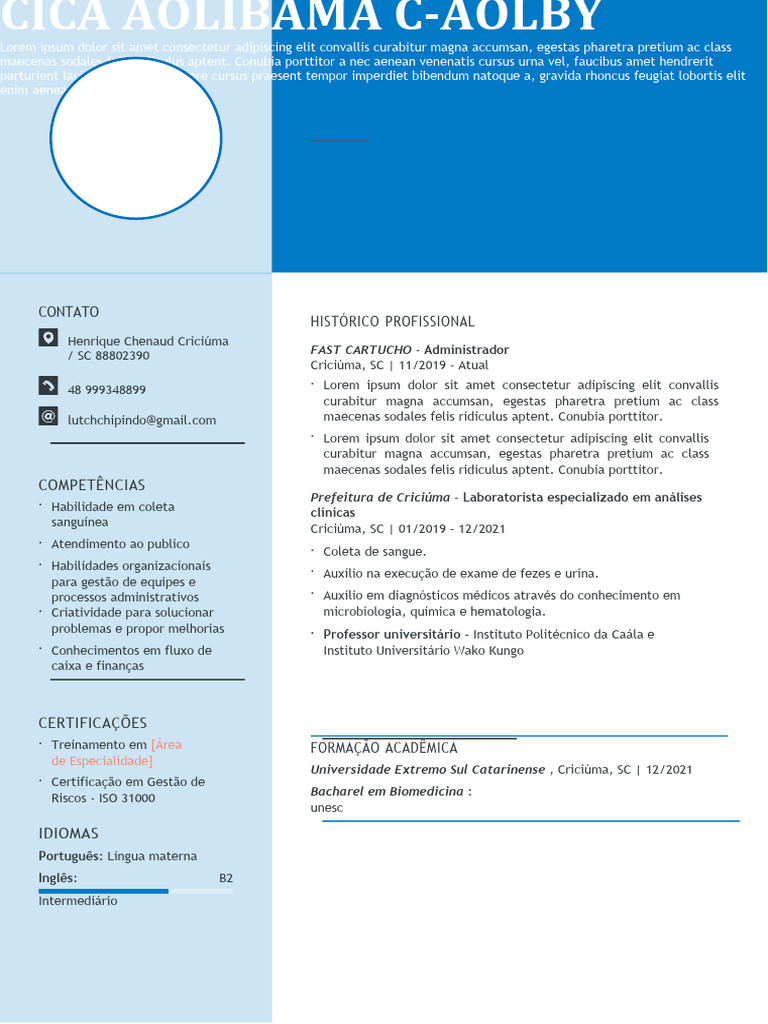 Curriculum Vitae Personalizado | PDF | Especialidades médicas ...