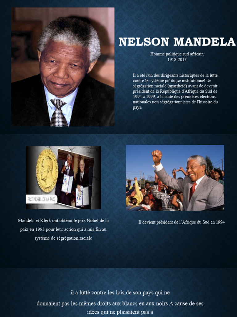 Presentation Nelson Mandela | PDF | Sciences sociales