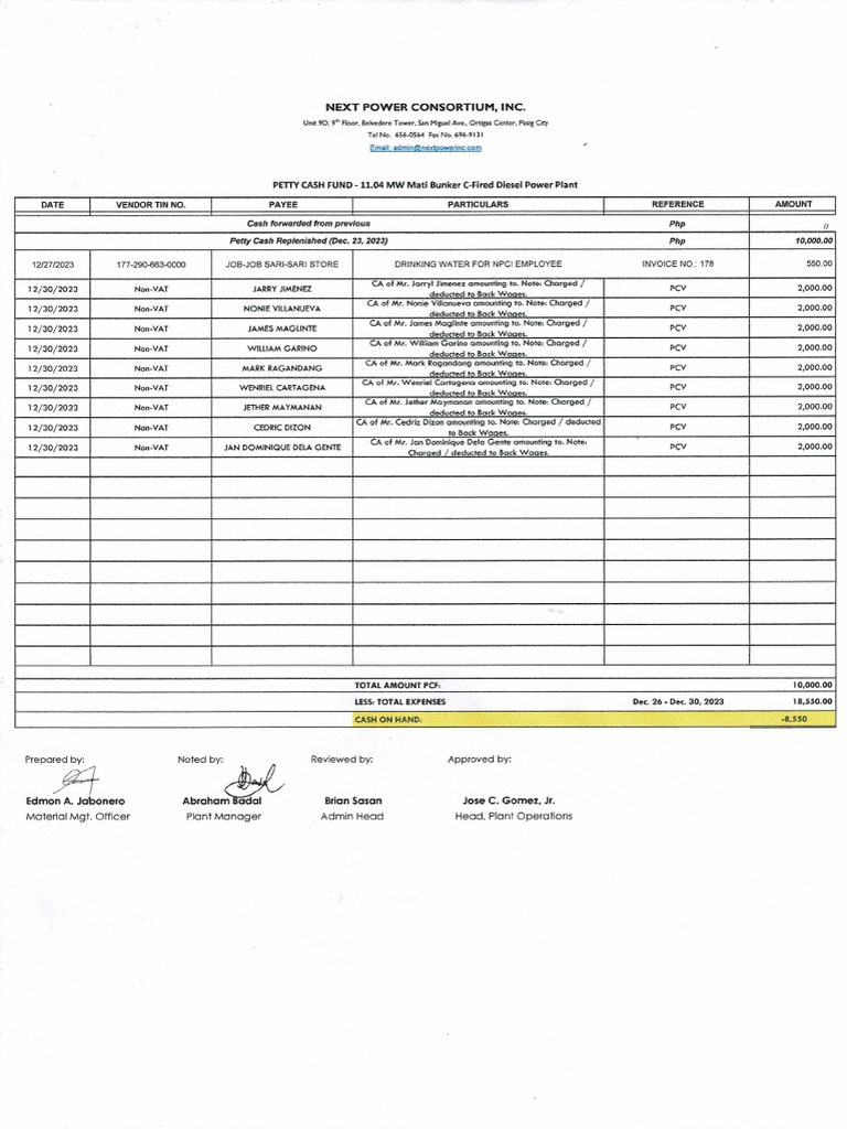 PCF LIQUIDATION Rev.3 | PDF