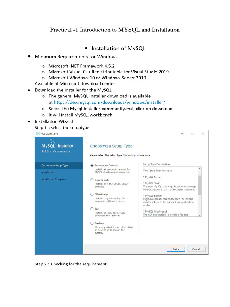 Practical-1 Mysql Installation & Introduction | Download Free PDF | My Sql | Relational Database