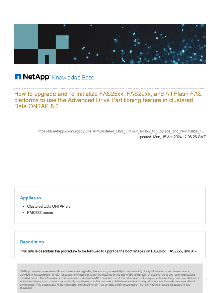 How To Upgrade and Re-Initialize FAS25xx, FAS22xx, and All-Flash FAS ... How To Upgrade and Re-Initialize FAS25xx, FAS22xx, and All-Flash FAS ...