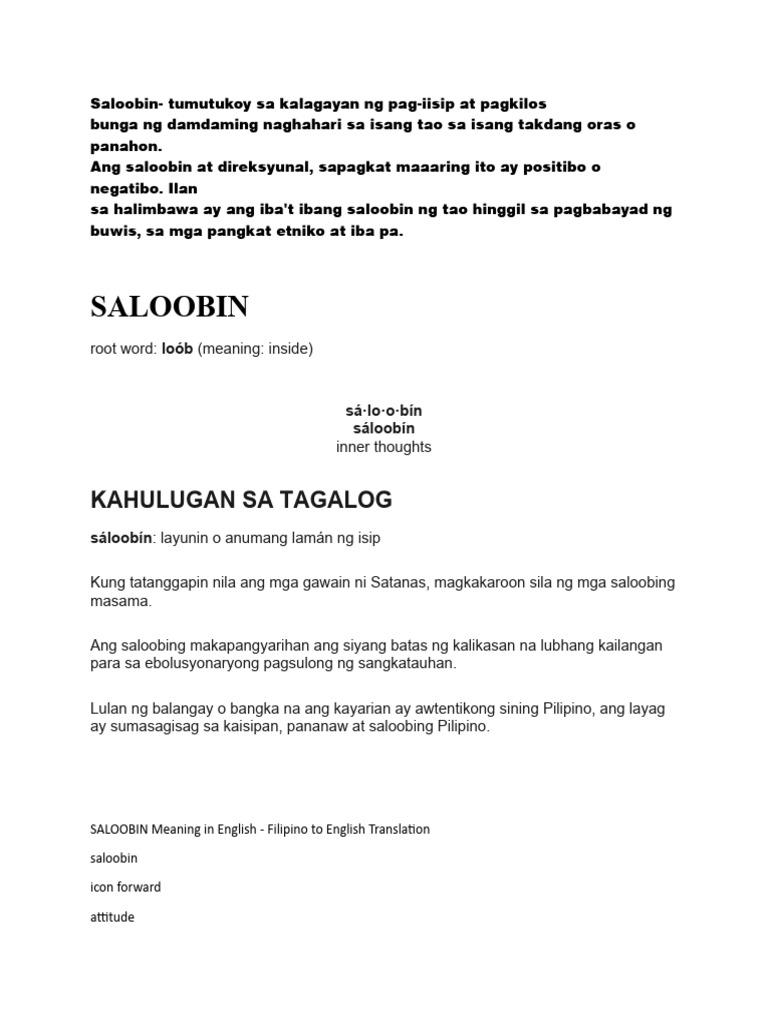 Saloobin | PDF