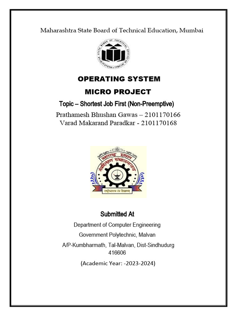 OSY Micro Project | PDF | Scheduling (Computing) | Process (Computing) OSY Micro Project | PDF | Scheduling (Computing) | Process (Computing)