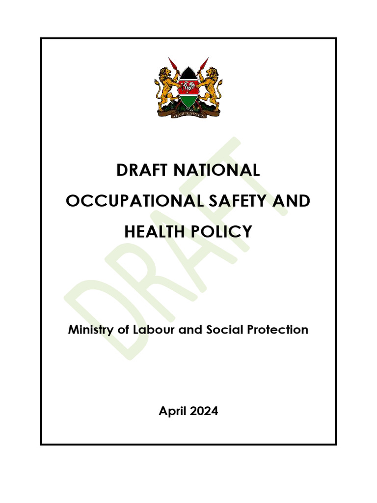 Draft National OSH Policy 2024 For Public Participation | PDF | Occupational Safety And Health ...