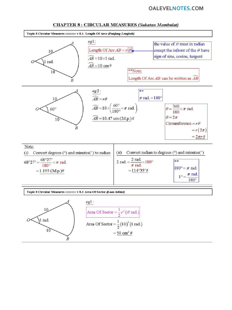Circular Measure | PDF