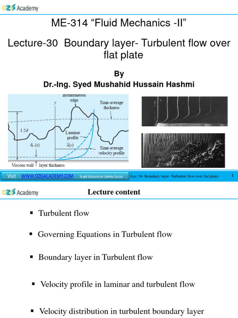 Turbulent Boundary Layer Over Flat Plate | PDF | Boundary Layer ...