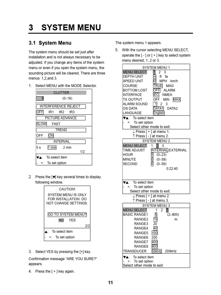 setting menu_fe700 | PDF | Menu (Computing) | Clock