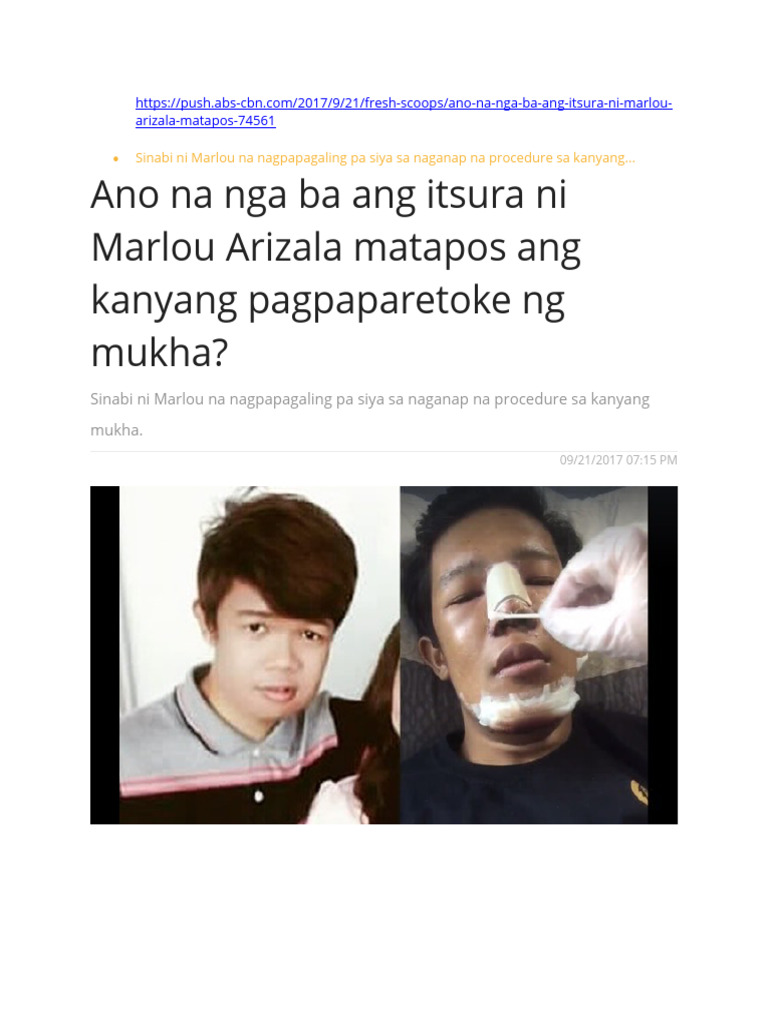 Marlou Arizala's Transformation Update | PDF | Social Media | Popular Culture & Media Studies