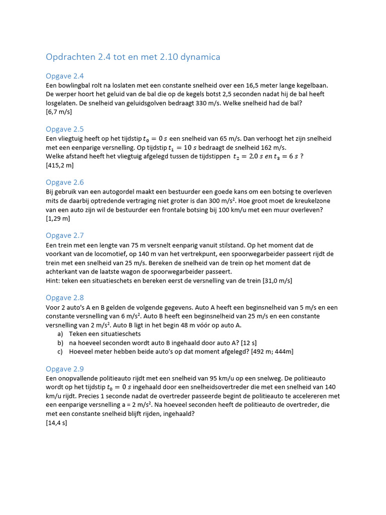 Opdrachten 2.4 TM 2.10 | PDF