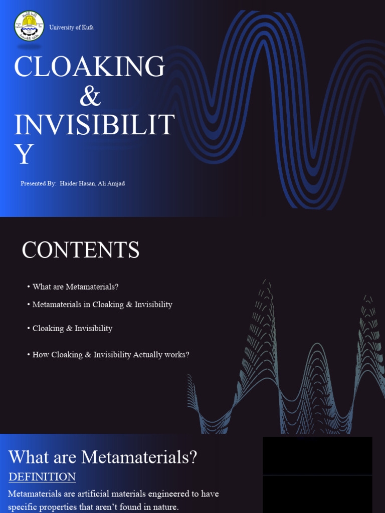 Cloaking and Invisibility | PDF | Metamaterial | Waves