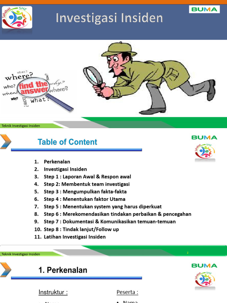 Investigasi Insiden by DuPont (Step 1 - 8) R01 | PDF