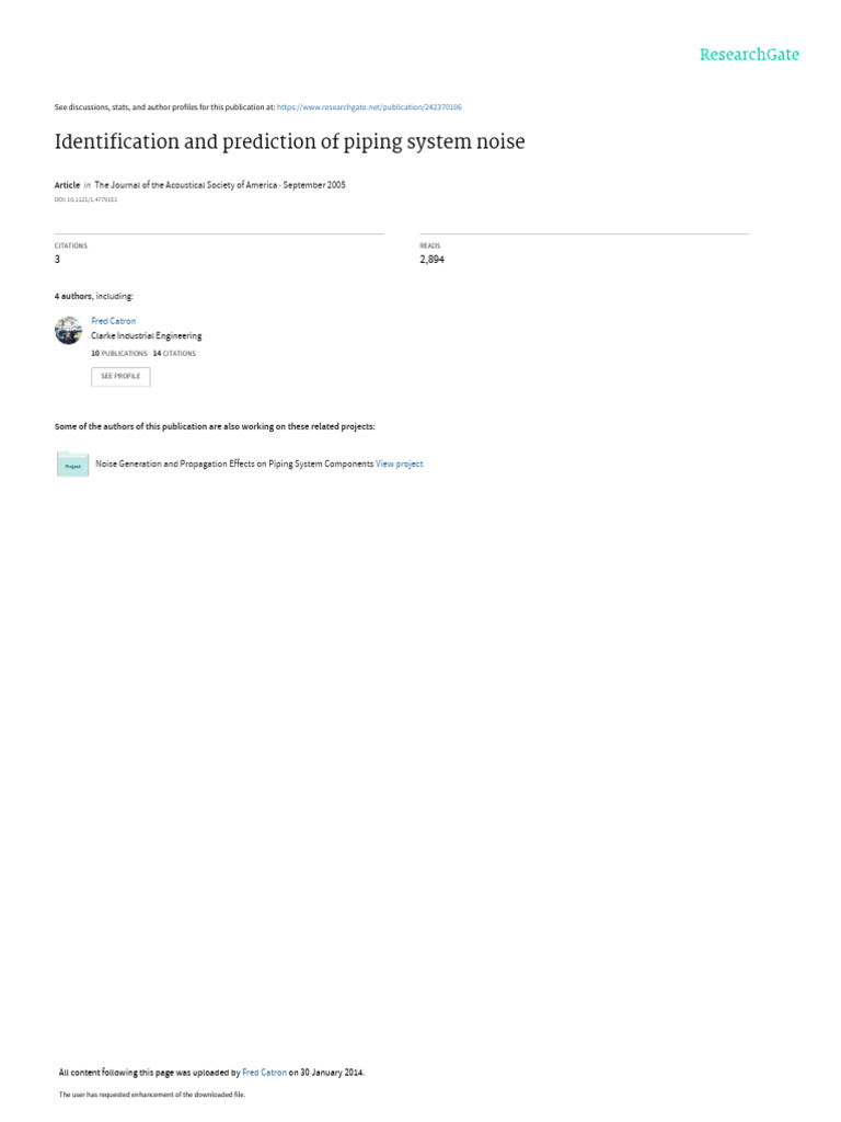 Identification and Prediction of Piping System Noi | PDF | Waves ...