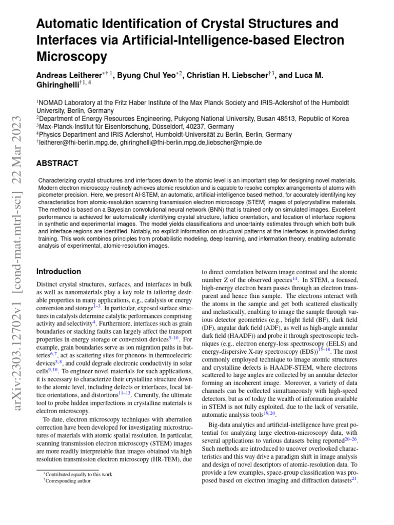 Automatic Identification of Crystal Structures and Interfaces Via ...