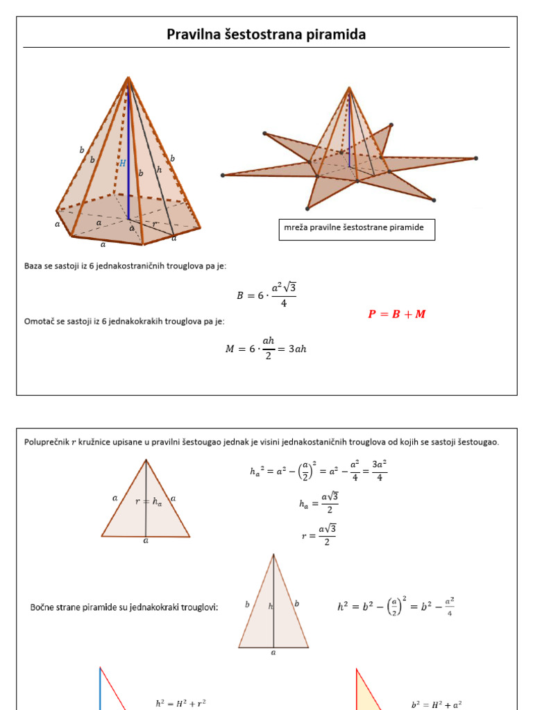 Pravilna Šestostrana Piramida | PDF