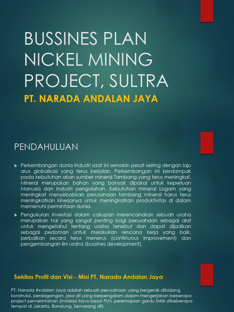 Presentation Nickel Mining Project | PDF