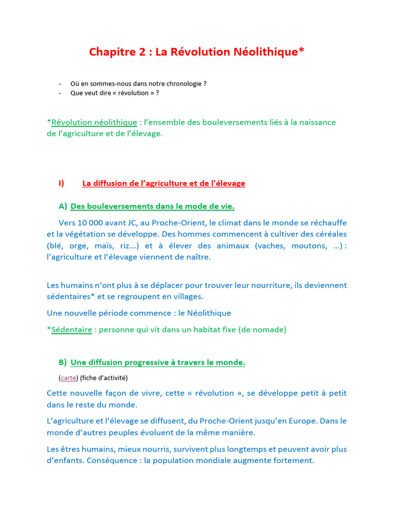 La Révolution Néolithique expliquée | PDF