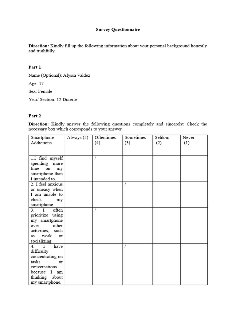Survey Questionnaire Group 1 | PDF | Educational Technology | Cognition
