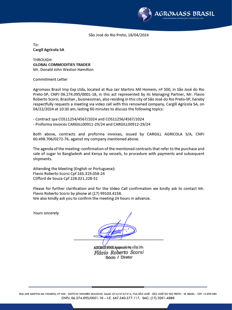 Carta Cargill-1 | PDF