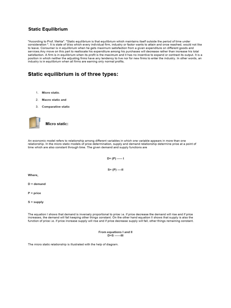 types of macroeconomics | PDF | Economic Equilibrium | Economics
