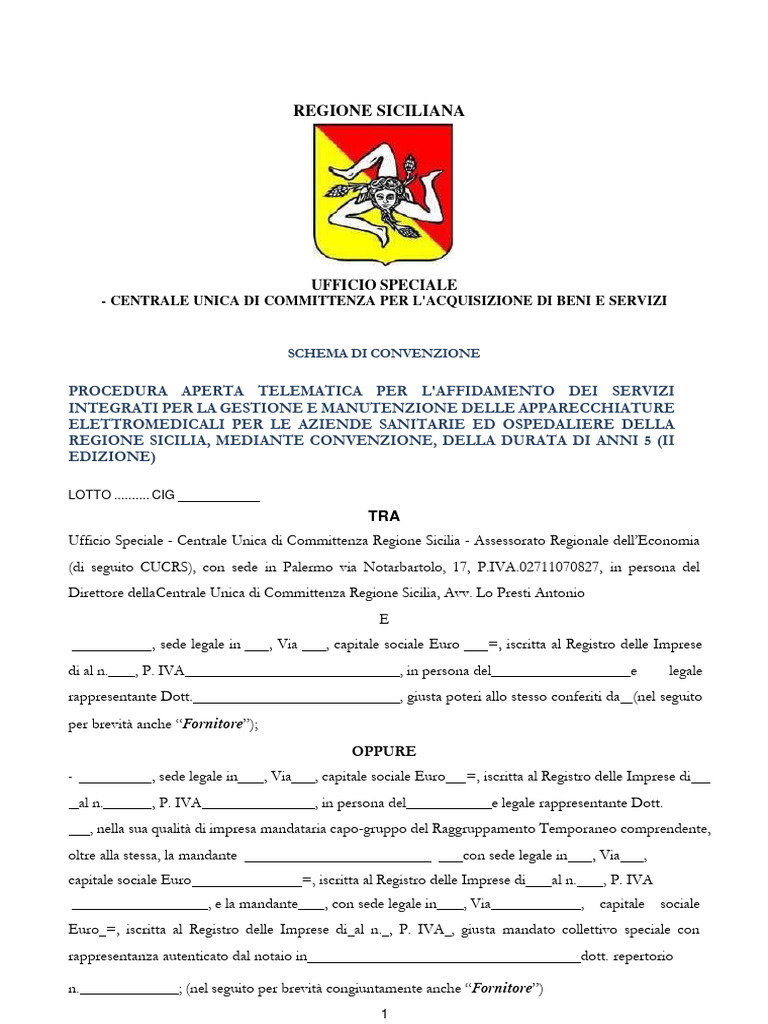 Schema Di Convenzione | PDF