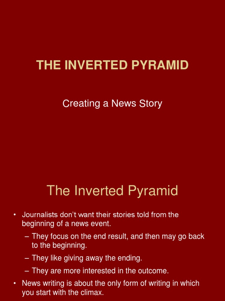 Inverted Pyramid News Writing Explained | PDF | Newspapers | David ...