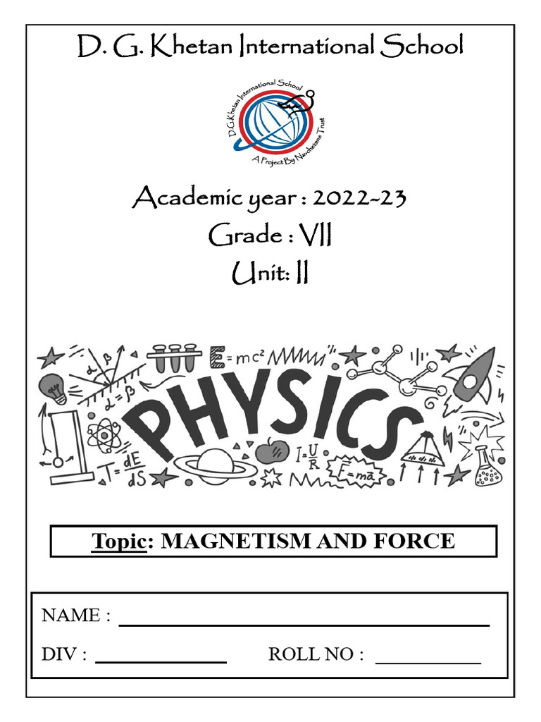 G7 U2 Physics - Magnetism & Force Worksheet | PDF | Magnetism ...