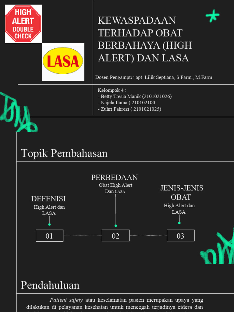Lasa & High Alert Kel. 4 | PDF