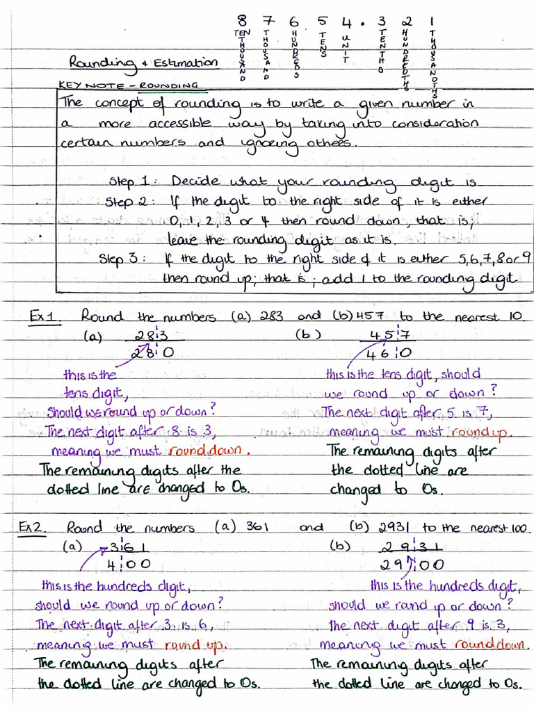1.1 Rounding and Estimation | PDF
