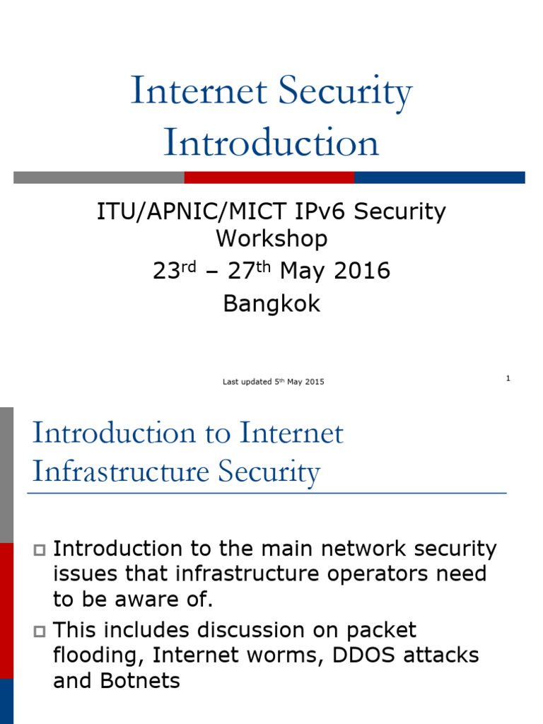 Internet Infrastructure Security | PDF | Denial Of Service Attack | Security