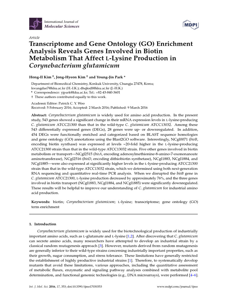 ijms-17-00353 | PDF | Transcriptome | Dna Sequencing