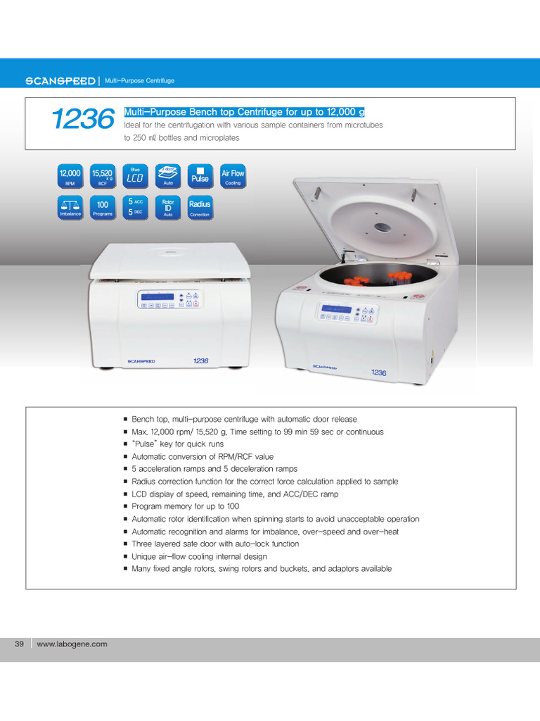 1236 Centrifuge | PDF | Centrifuge
