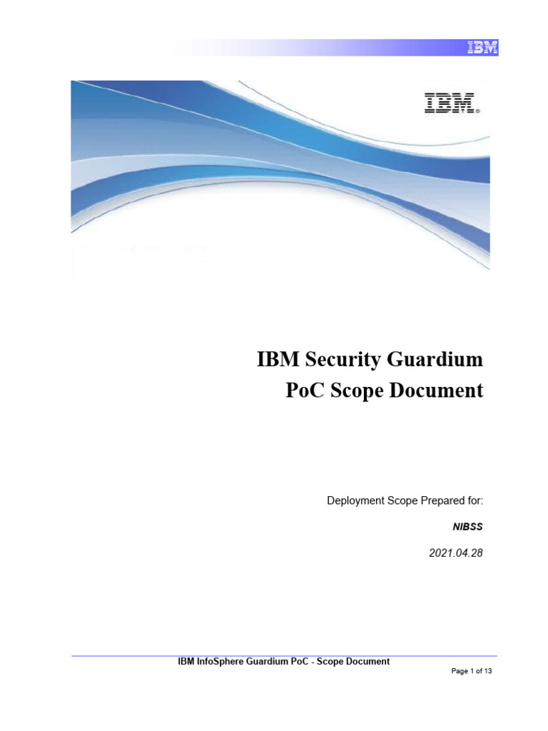 Guardium PoC Scope Document | PDF | Port (Computer Networking) | Databases
