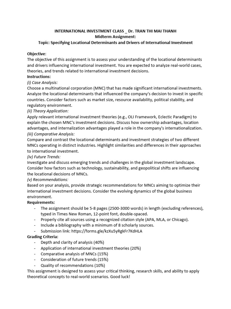 Midterm Assignment | PDF | Multinational Corporation | Theory