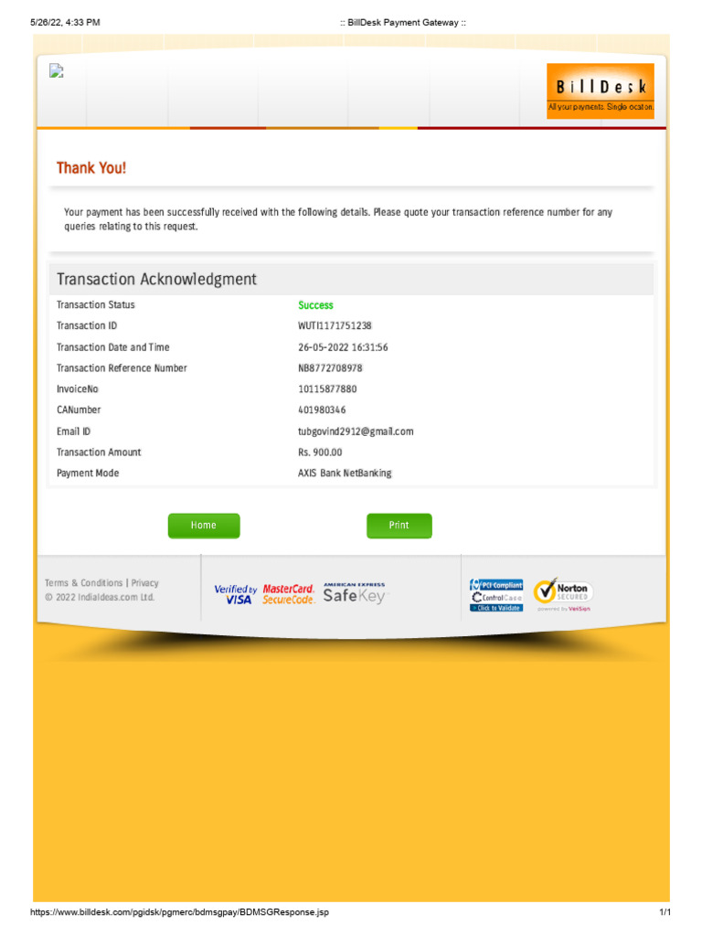 BillDesk Payment Gateway M | PDF