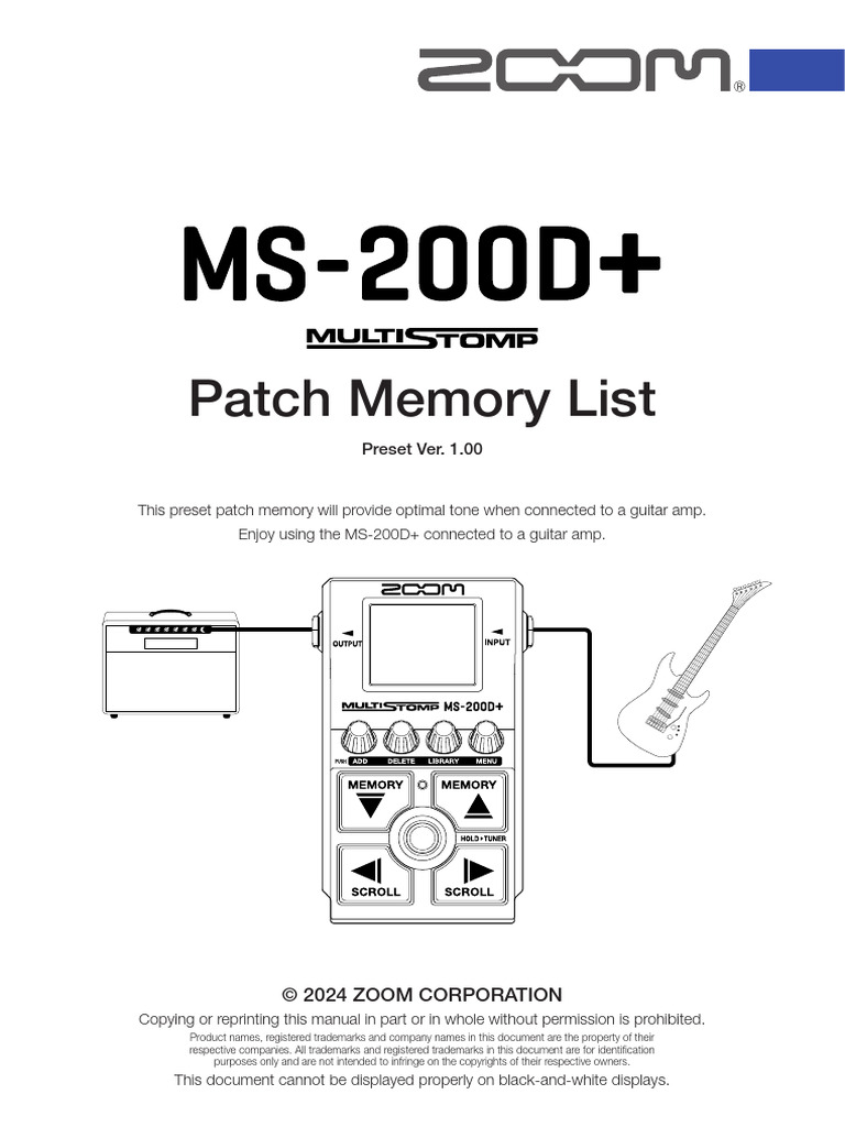 E MS-200Dplus Patchlist | PDF | Clef | Celtic Musical Instruments