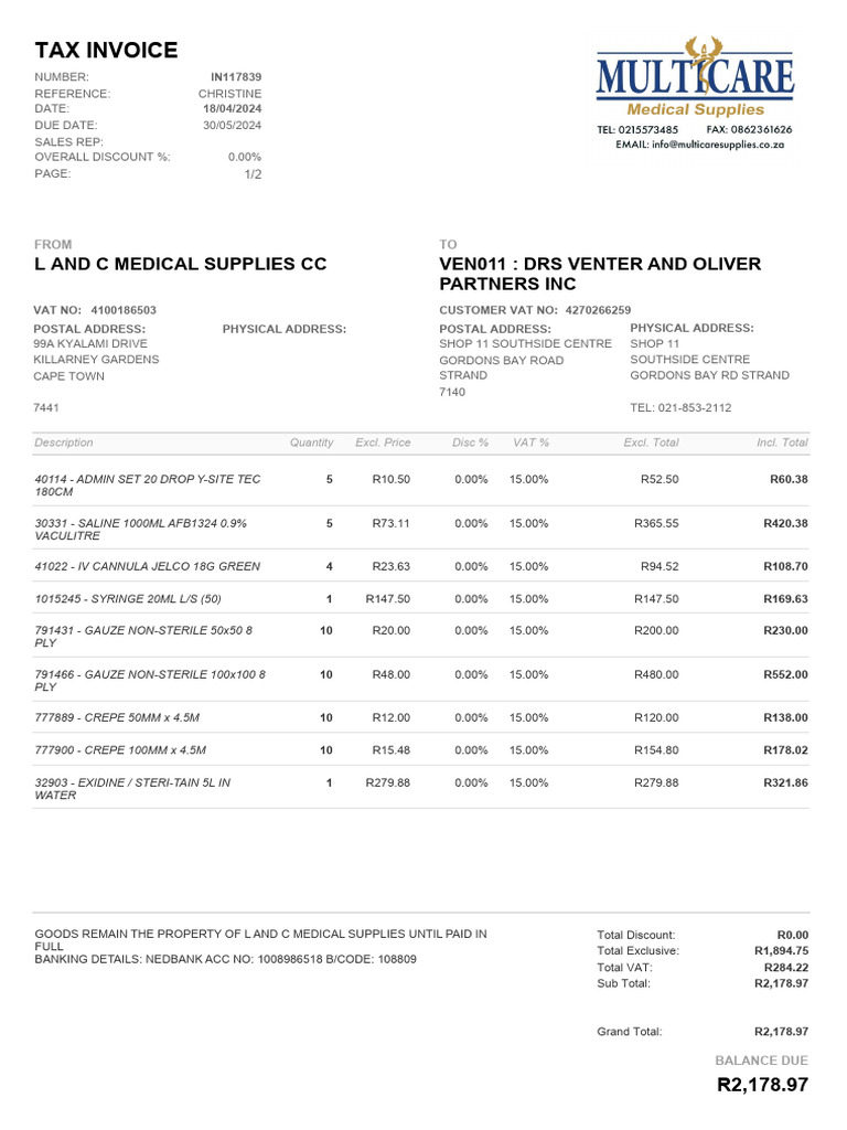 Tax_Invoice_and_Delivery_Note_-_IN117839 | PDF | Taxes | Government ...