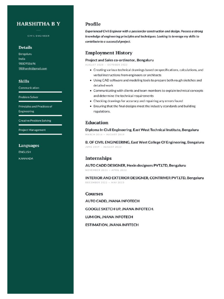 Harshitha Resume | PDF