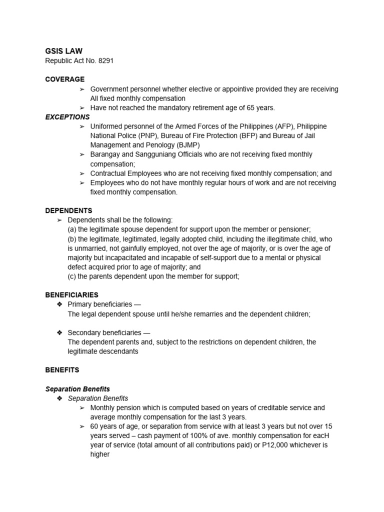 Gontinas Gsis Law-11-09-23 | PDF | Pension | Disability