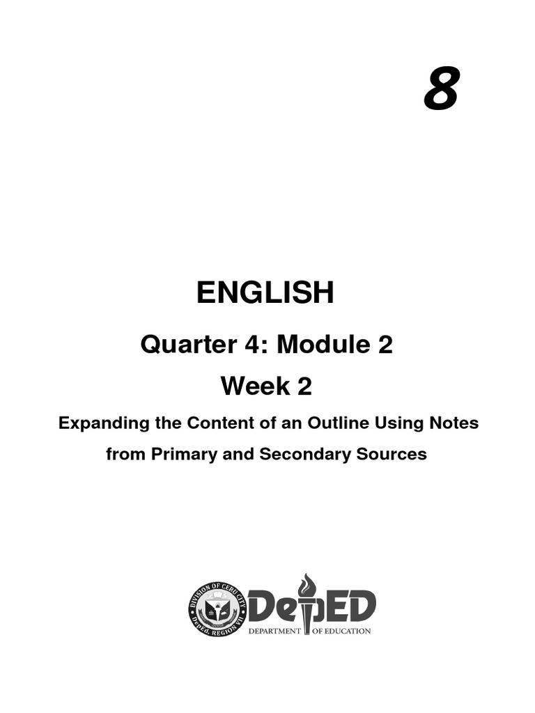 English8 Quarter4 Module2 | PDF | Primary Sources | Information