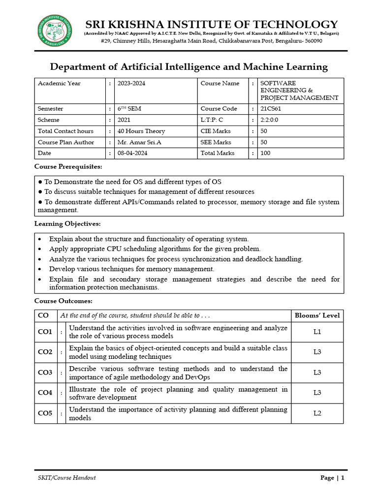 Amar2021_Course Handout SOFTWARE ENGINEERING | PDF | Agile Software ... Amar2021_Course Handout SOFTWARE ENGINEERING | PDF | Agile Software ...