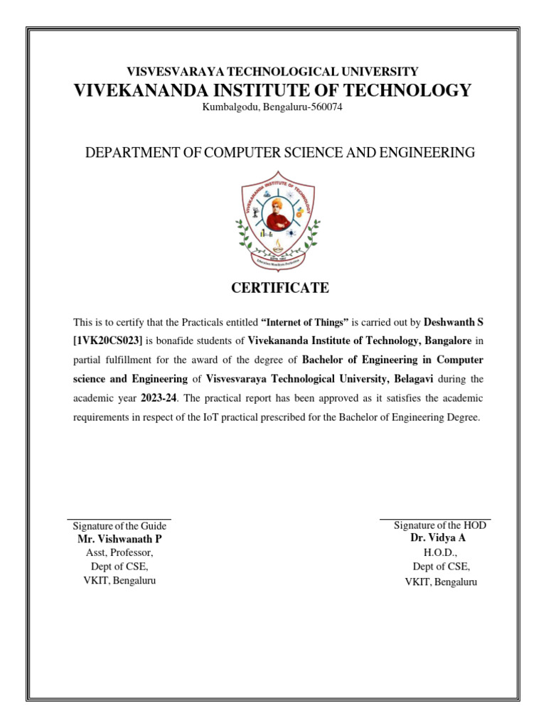 Acknowledgement Iot | PDF | Computer Networking | Cyberspace