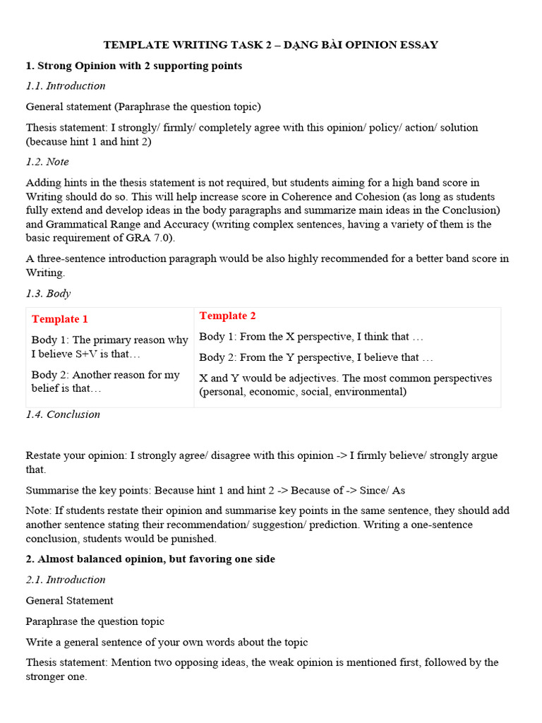 TEMPLATE-WRITING-TASK-2 | PDF | Sentence (Linguistics)